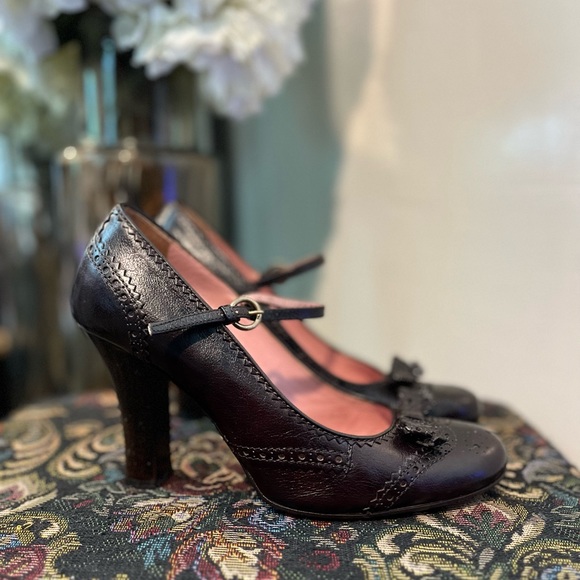 Miu Miu | Shoes | Vintage Miu Miu Perforated Leather Mary Jane Pumps Size 38 | Poshmark